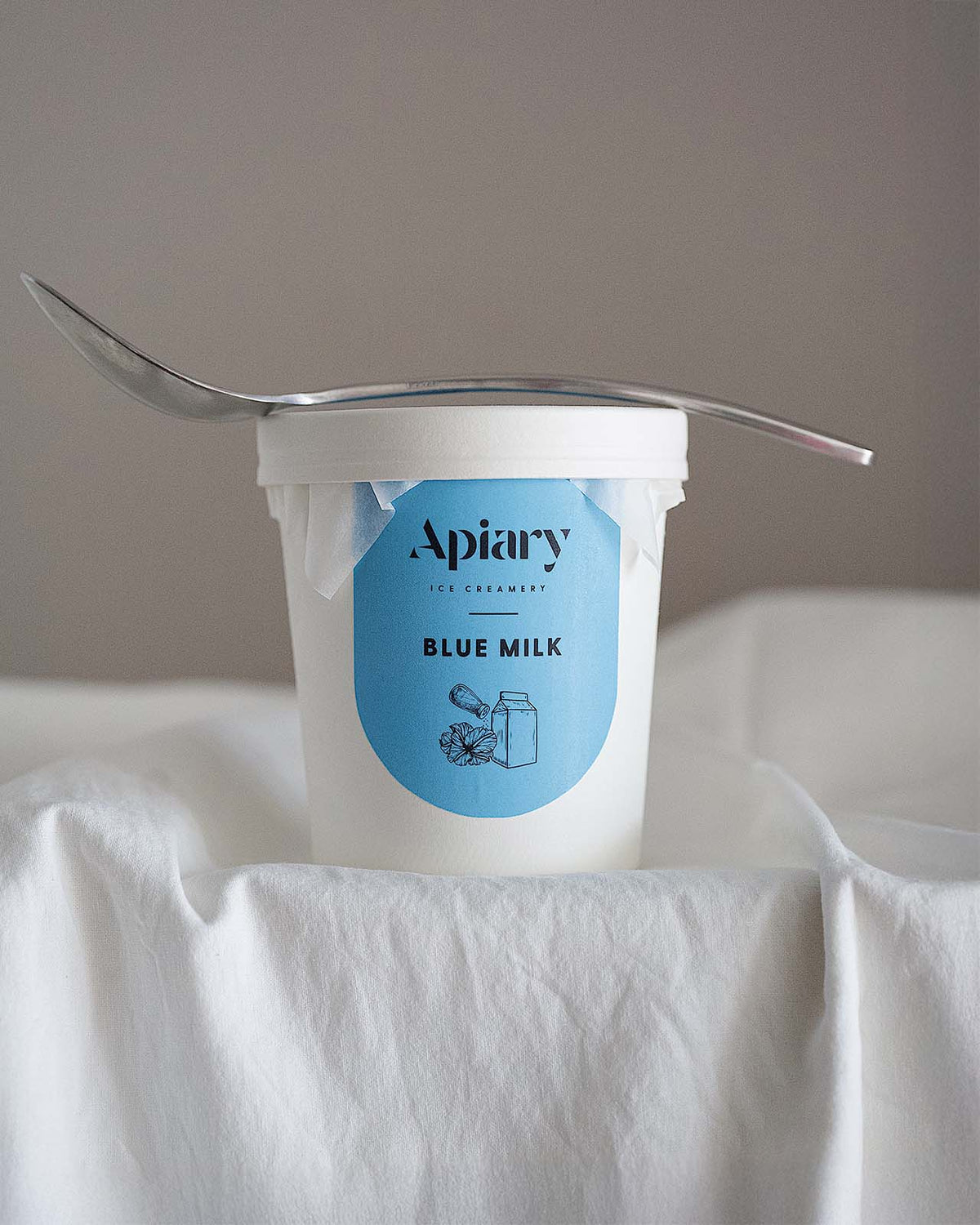 Blue Milk Ice Cream | Blue Pea Flower & Sea Salt | Apiary Singapore