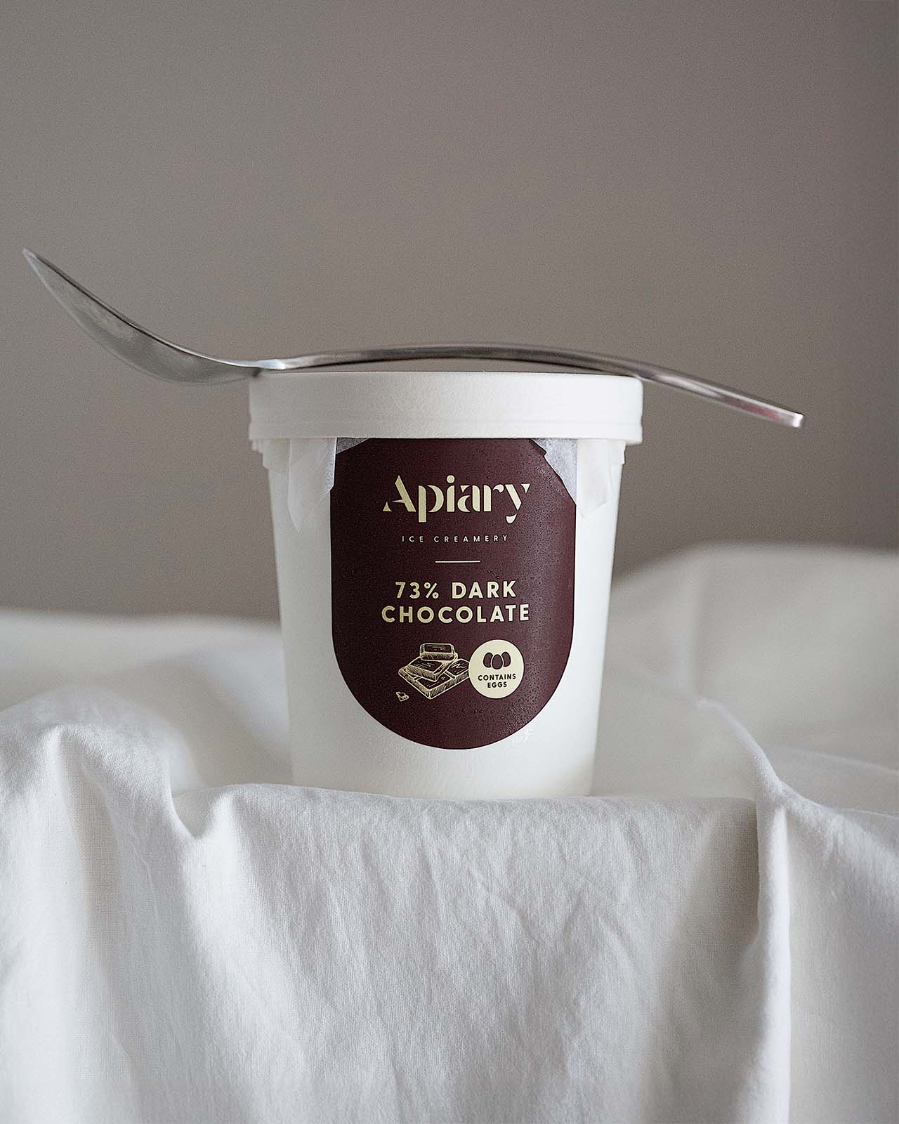73% Dark Chocolate Ice Cream | Rich & Bittersweet | Apiary Singapore