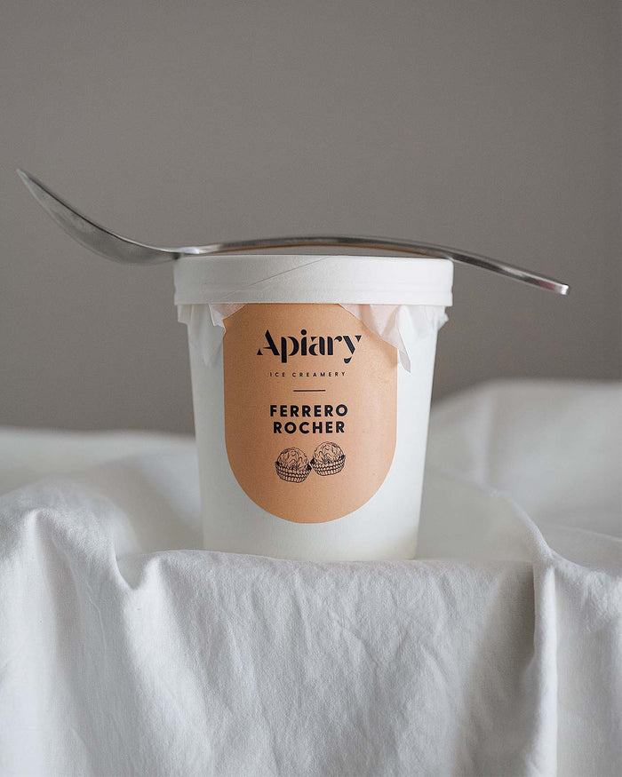 Ferrero Rocher Ice Cream | Hazelnut & Chocolate | Apiary Singapore