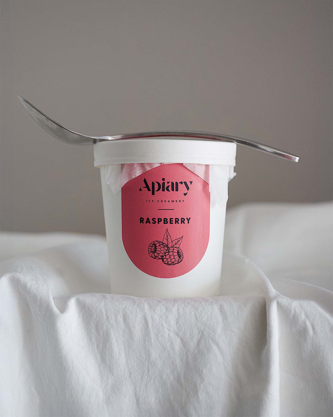 Raspberry Sorbet Ice Cream | Real Raspberry | Apiary Singapore